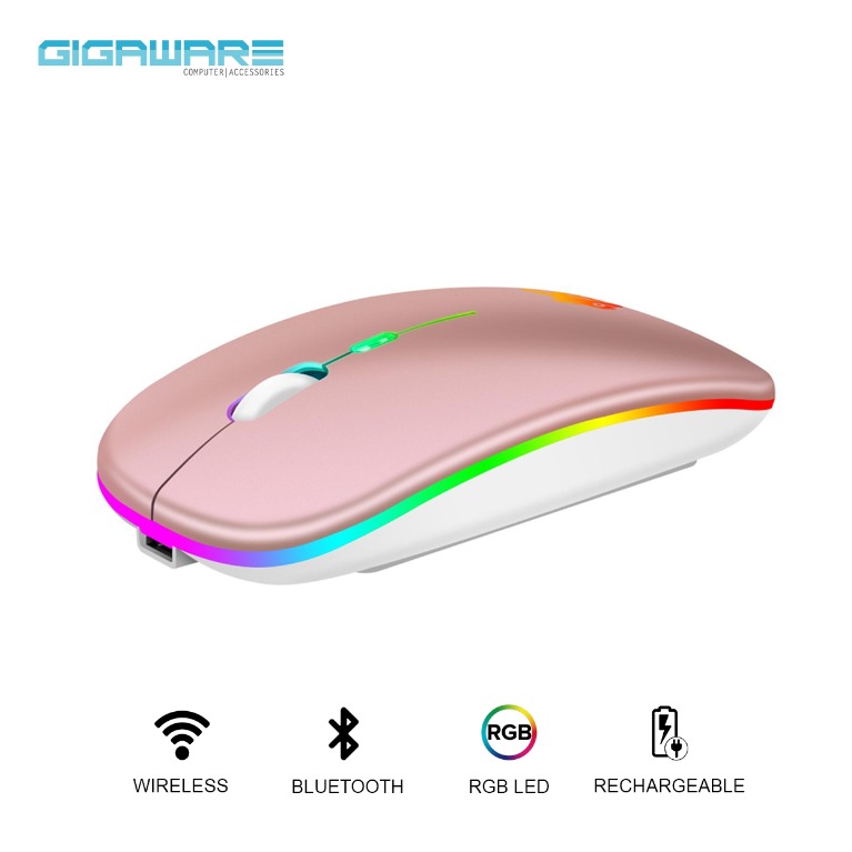 Gigaware Xunfox XYH50 Wireless Mouse RGB Rechargeable Mouse Wireless ...