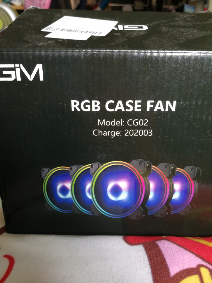 GIM RGB Case Fan 5 pack 120mm w remote, Computers & Tech, Parts ...