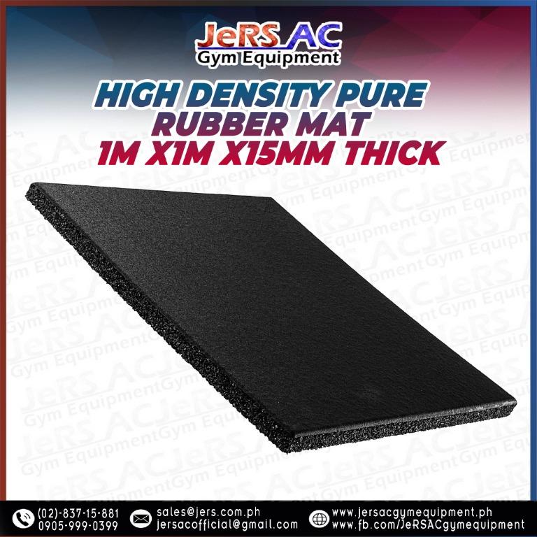 High Density pure rubber mat 1m x 1m x15mm straight cut, Health ...