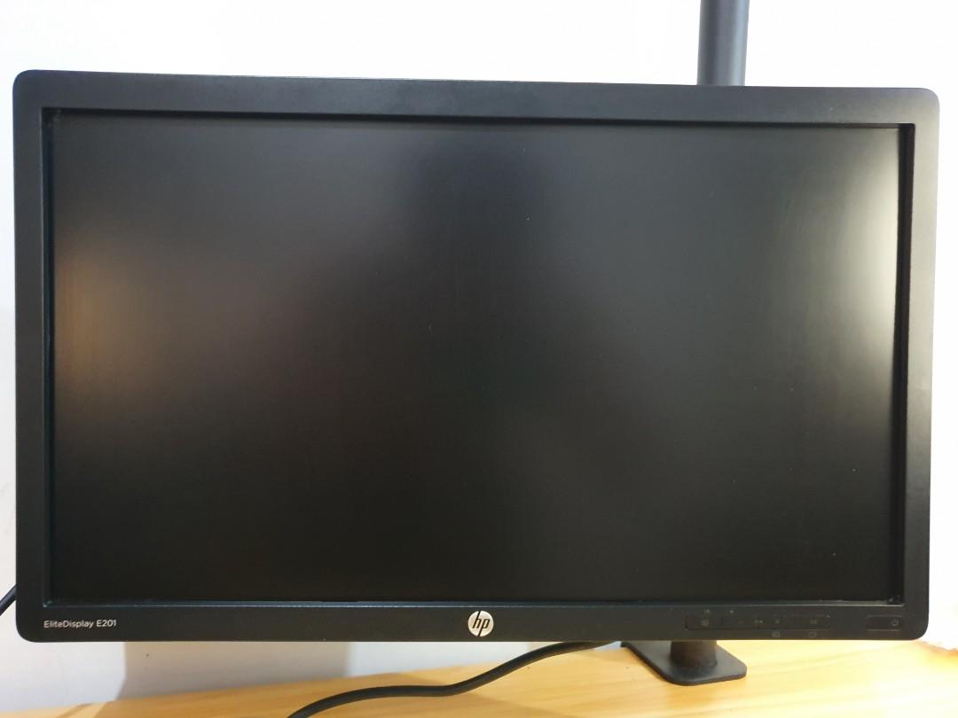 HP EliteDisplay E201 20-in LED Monitor + Desk Mount, Computers & Tech ...