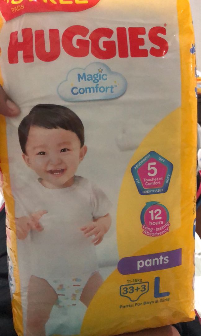 Huggies magic comfort large pants, Babies & Kids, Bathing & Changing ...
