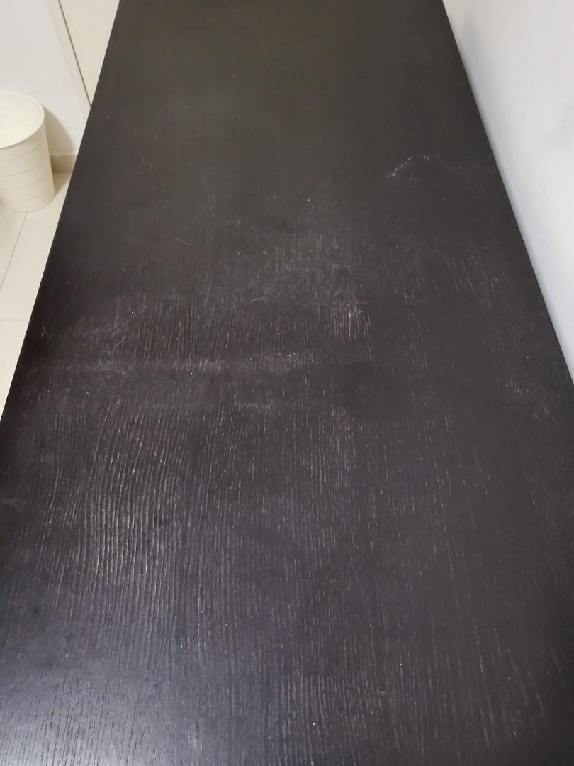 Ikea alam black study table desk, Furniture & Home Living, Furniture ...