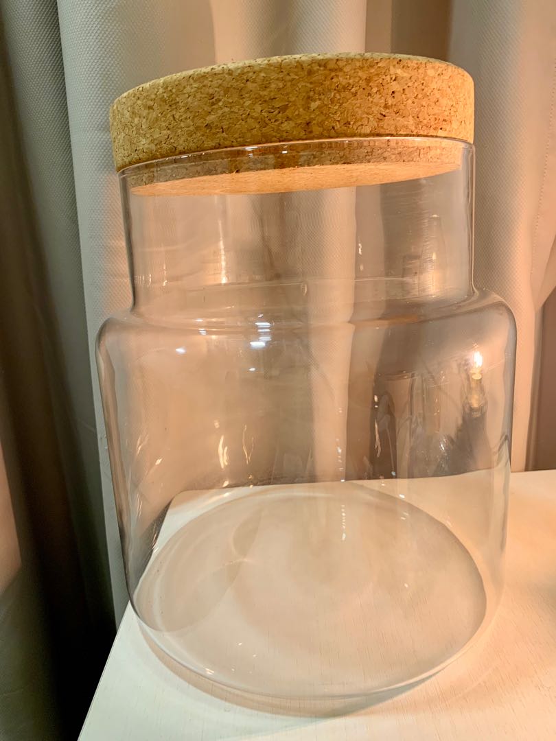 IKEA SINNERLIG Glass Jars 11.5L (31CM Tall) x2, Furniture & Home Living ...
