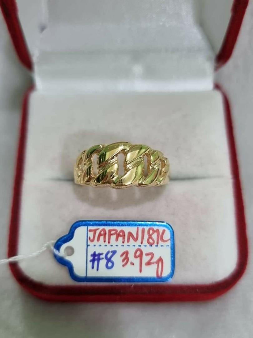 Japan 18k Gold Ring, Women's Fashion, Jewelry & Organizers, Rings on Carousell
