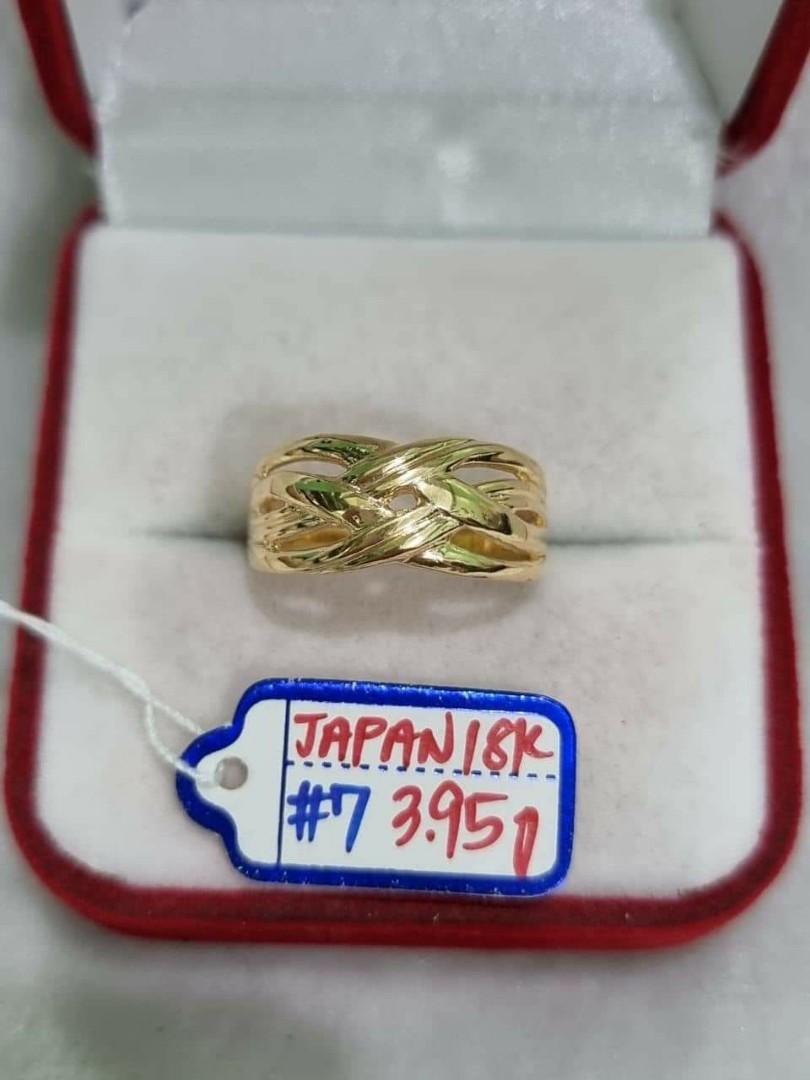 Japan 18k Gold Rings, Women's Fashion, Jewelry & Organizers, Rings on Carousell
