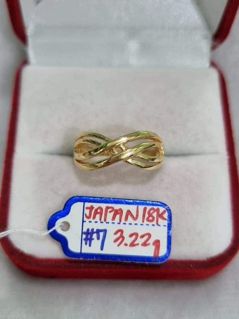Japan 18k Gold Rings, Women's Fashion, Jewelry & Organizers, Rings on Carousell