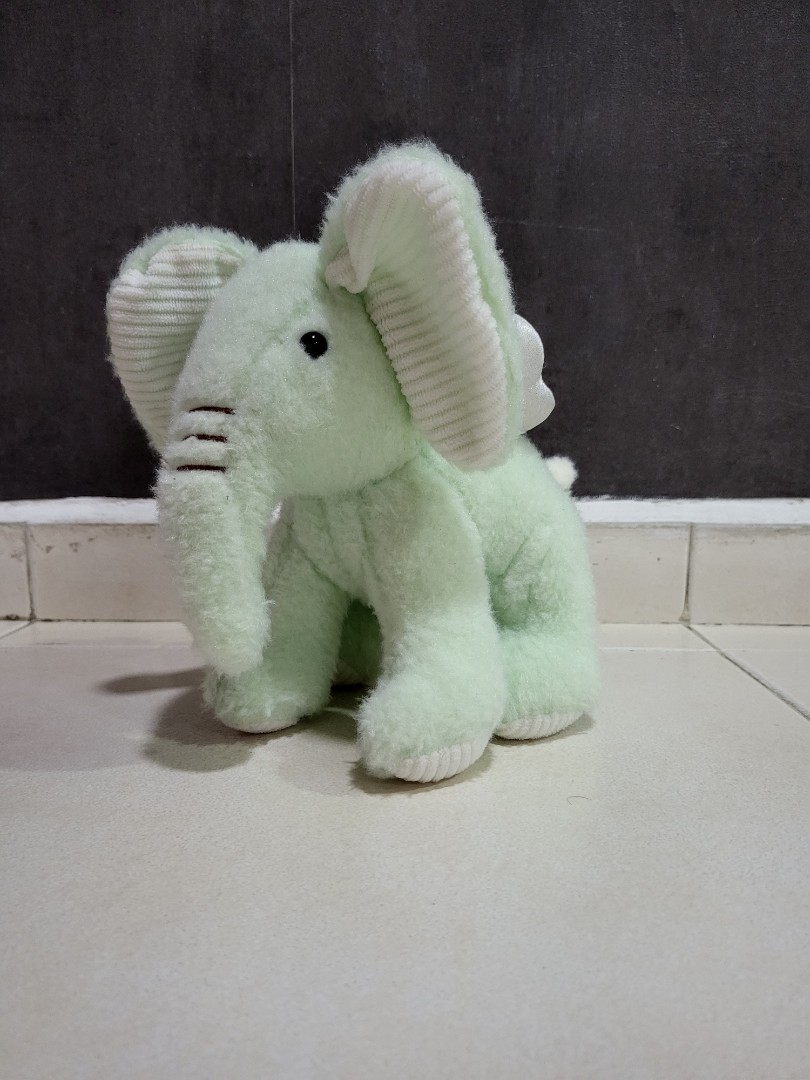 Light green elephant with wings, Hobbies & Toys, Toys & Games on Carousell