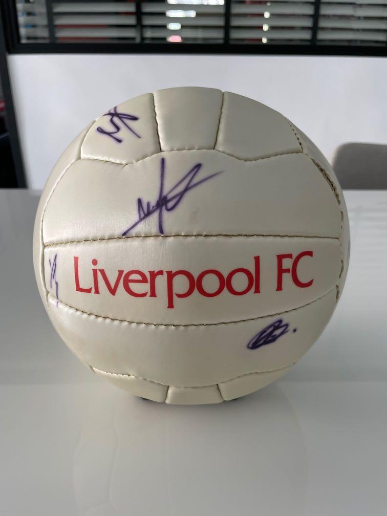 Liverpool FC Vintage Soccer Ball with Players Signature, Sports ...