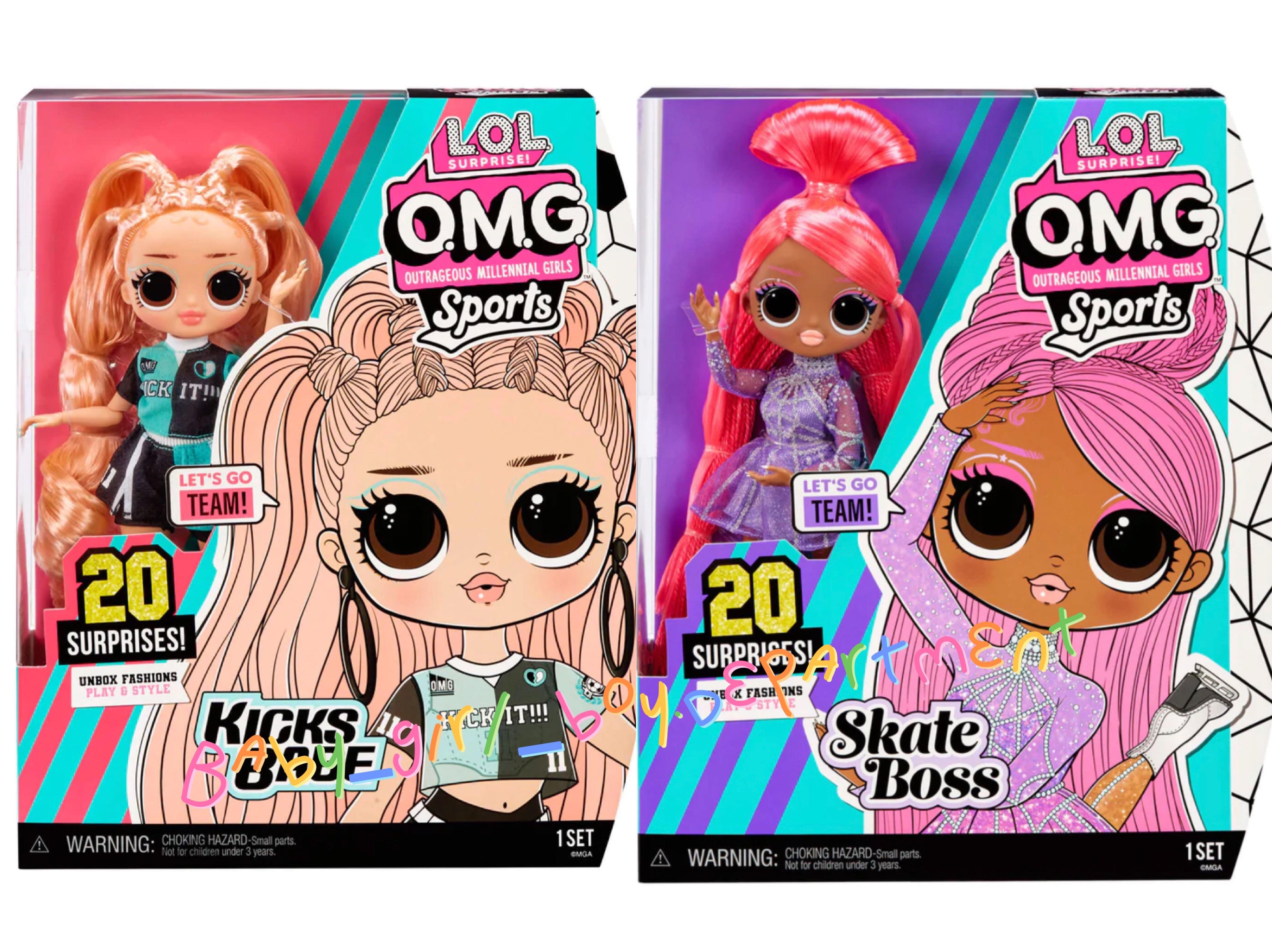 LOL Surprise OMG Sports Fashion Doll Kicks Babe/Skate Boss with 20 ...
