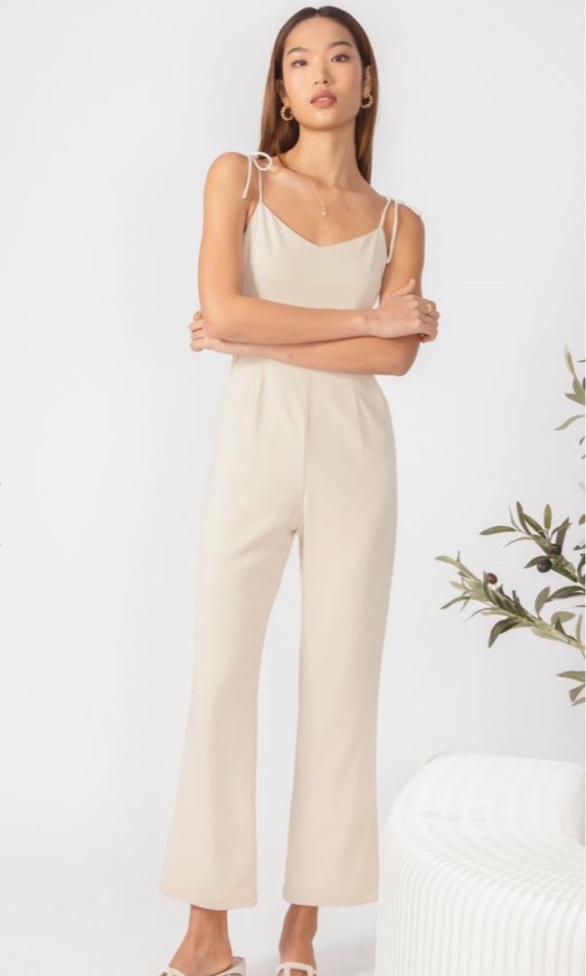 Lovet Tie String Jumpsuit, Women's Fashion, Dresses & Sets, Jumpsuits ...