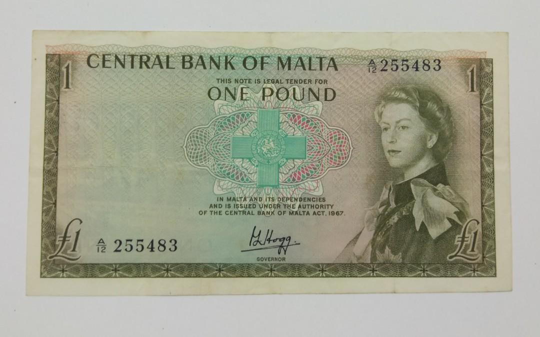 Malta 1 pound 1967 QEII, Hobbies & Toys, Memorabilia & Collectibles ...