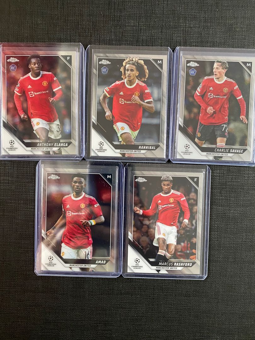 Manchester United Soccer Cards, Elanga, Charlie Savage, Hannibal, and ...