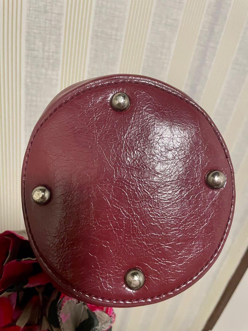 Maroon Bucket bag, Women's Fashion, Bags & Wallets, Cross-body Bags on ...