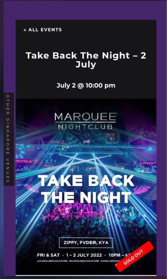 Marquee ticket 2 July, Tickets & Vouchers, Event Tickets on Carousell
