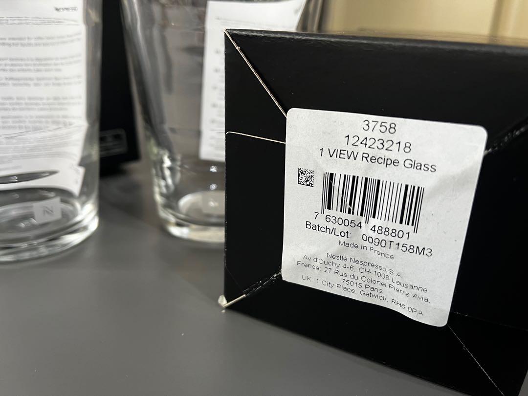 全新 Nespresso View Recipe Glass x2 (連盒), 傢俬＆家居, 廚具和餐具, 茶具配件 on Carousell