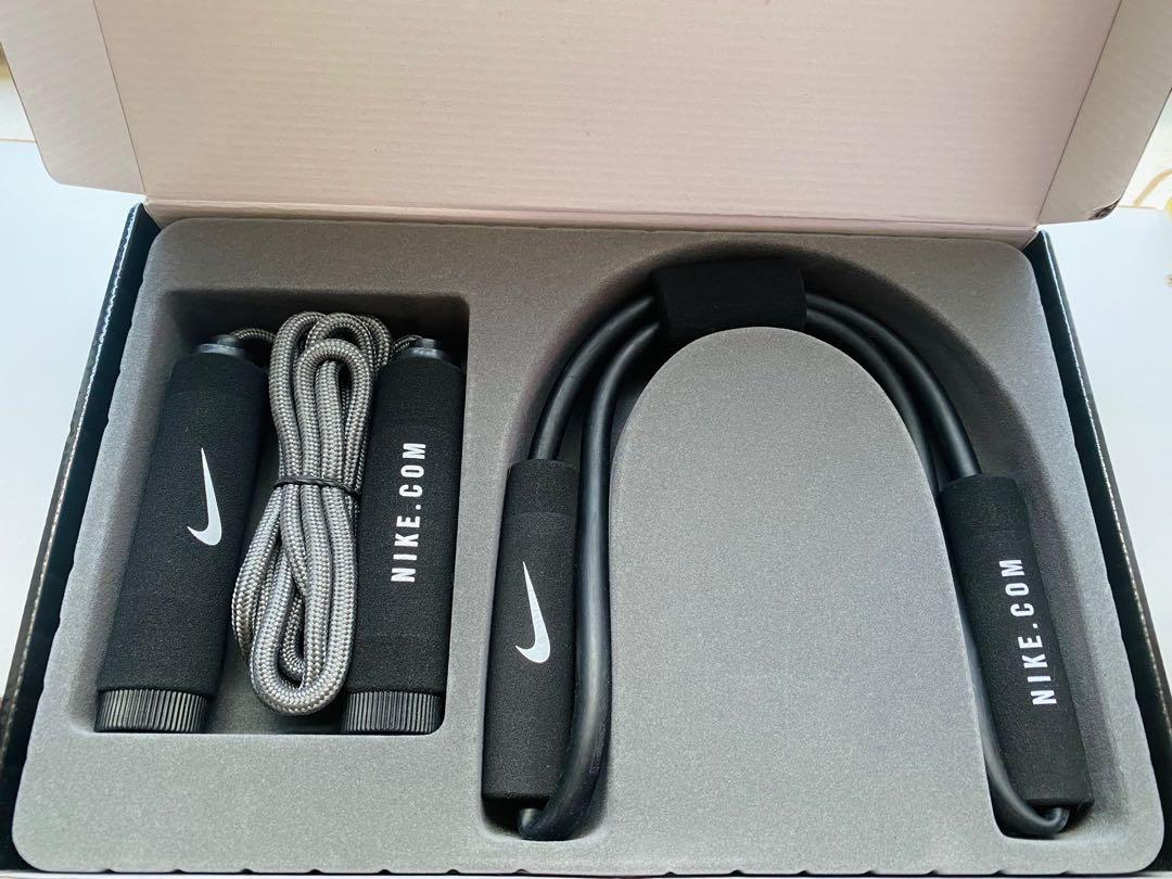 Nike workout set box 跳繩 拉力橡皮筋 套裝連禮盒, 運動產品, 運動與健身, 運動與健身 - 有氧健身器材 ...
