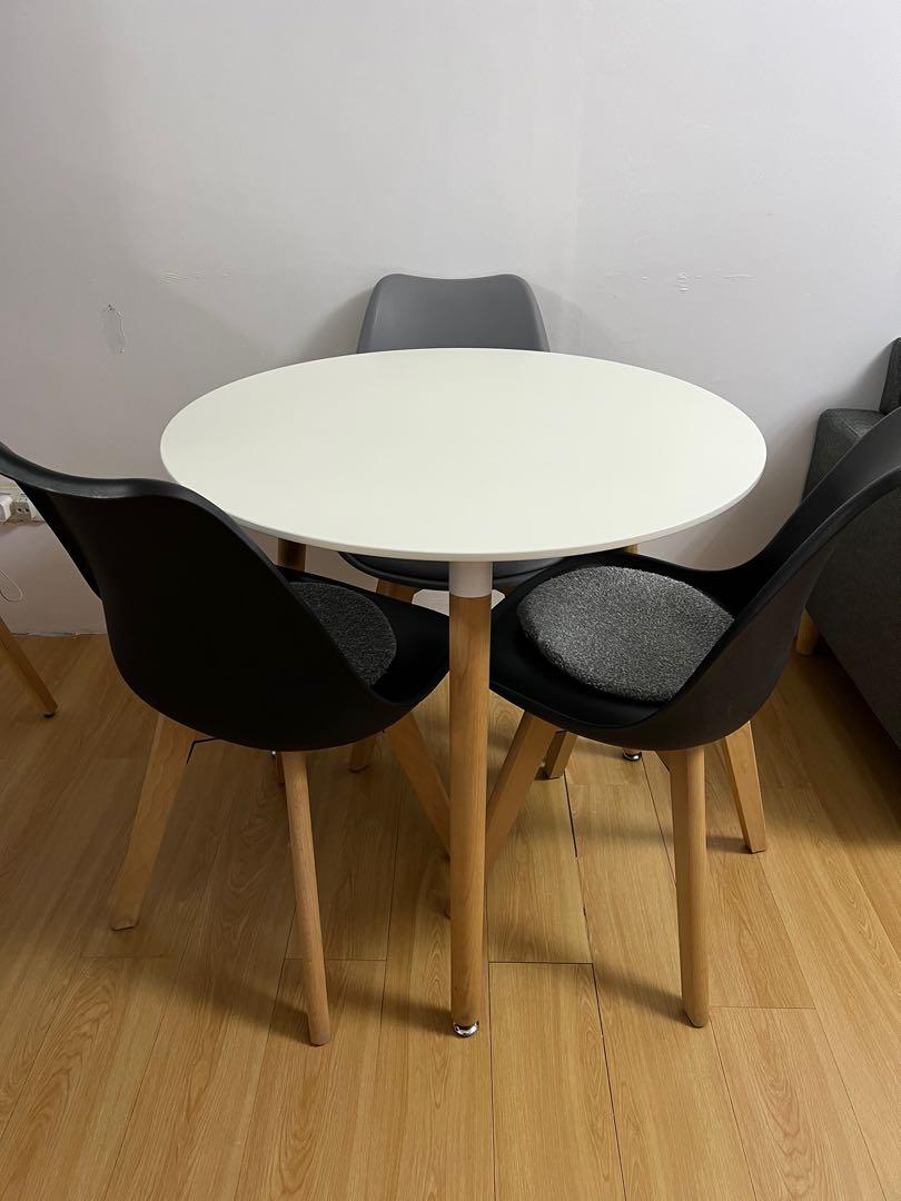 Nordic Round Table ONLY / 80cm, Furniture & Home Living, Furniture ...