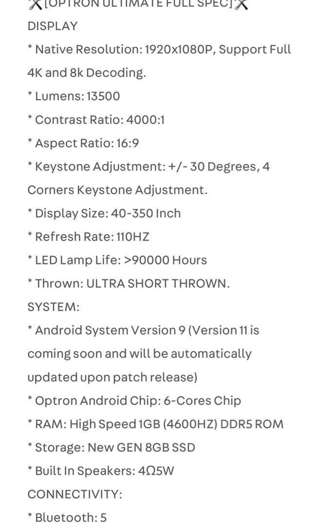 Optron Ultimate Projector, Mobile Phones & Gadgets, Other Gadgets on ...