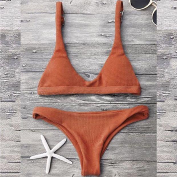 Orang Two Piece Bikini, Women's Fashion, Swimwear, Bikinis & Swimsuits ...