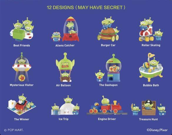 Pop Mart Disney/Pixar Aliens Days Series, Hobbies & Toys, Toys & Games ...