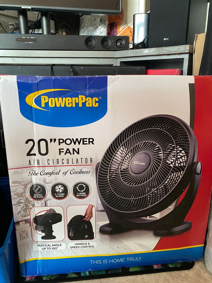 Power Pac 20” fan, Furniture & Home Living, Lighting & Fans, Fans on ...