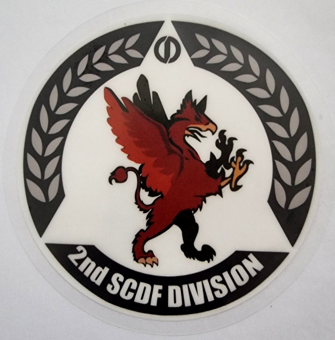 SCDF 2nd Division Car Decal, Hobbies & Toys, Stationery & Craft, Art ...