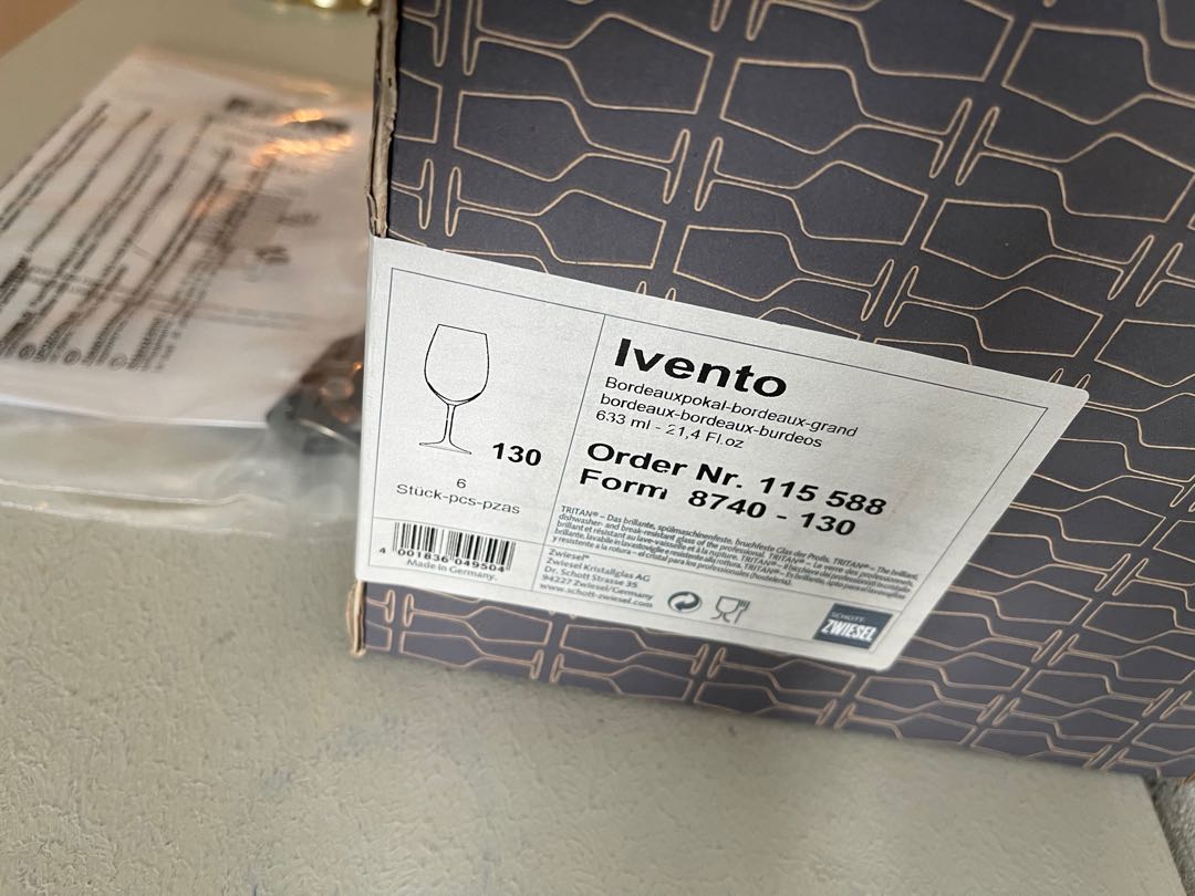 Schott Zwiesel Tritan® Crystal Ivento Bordeaux Red Wine Glass (Box of 6 ...