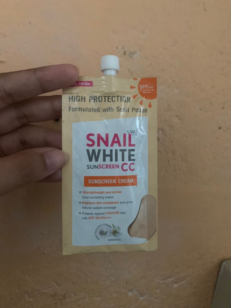 SNAIL WHITE SUNSCREEN, Beauty & Personal Care, Face, Face Care on Carousell