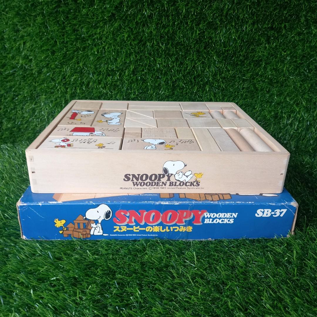 SNOOPY Wooden Blocks, Hobbies & Toys, Toys & Games on Carousell
