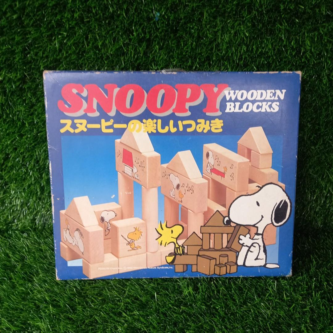 SNOOPY Wooden Blocks, Hobbies & Toys, Toys & Games on Carousell