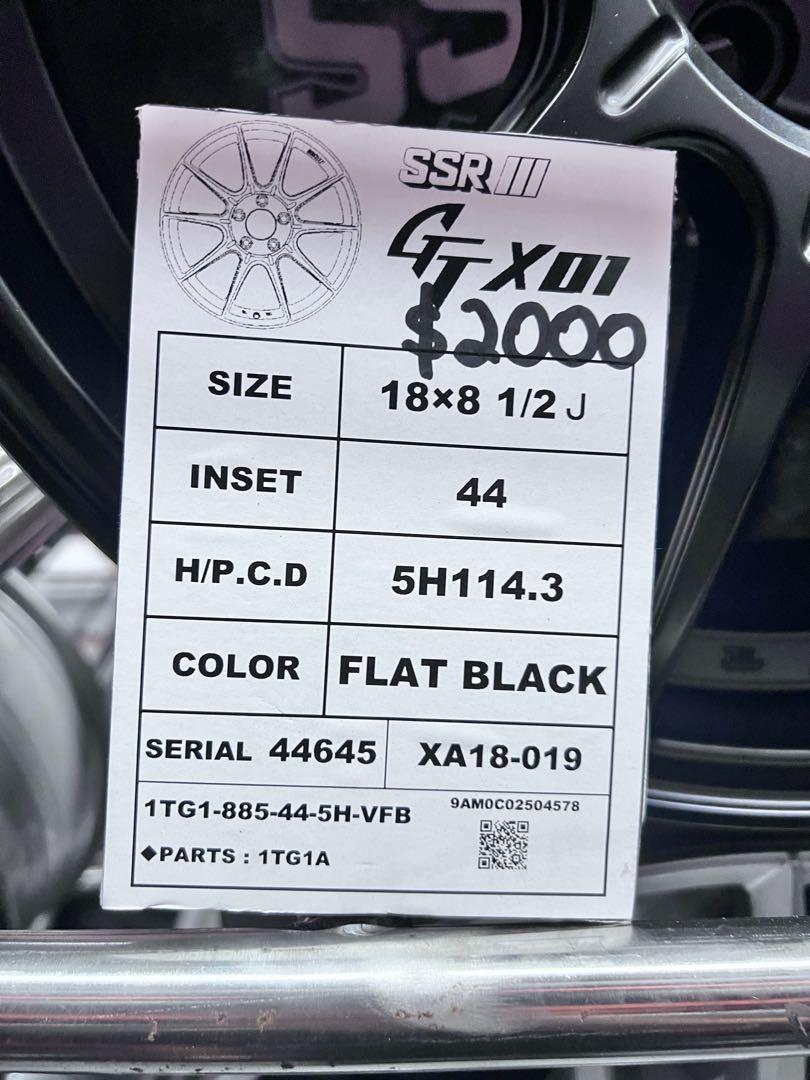 SSR RIM GTX01 ORIGINAL MADE IN JAPAN #16#17#18 inch #4x100#5x114.3, Car Accessories, Tyres ...