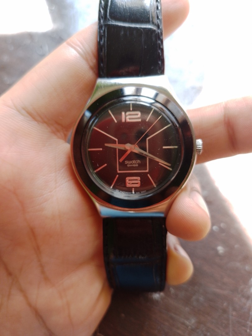 Swatch Leather Dress watch, Men's Fashion, Watches & Accessories ...