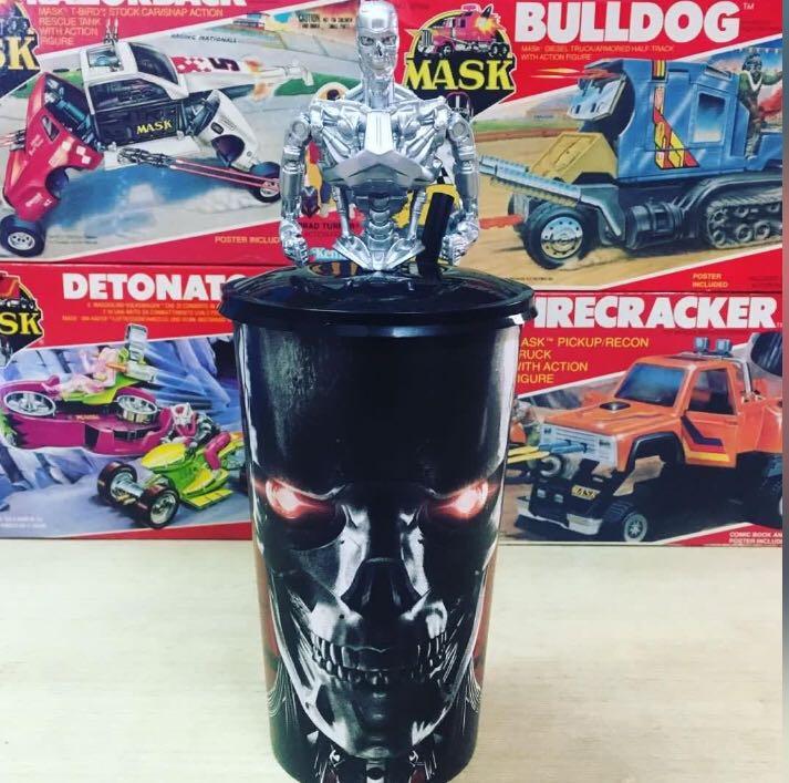 TERMINATOR: DARK FATE MOVIE MERCHANDISE DRINK TUMBLER & FIGURINE TOPPER ...