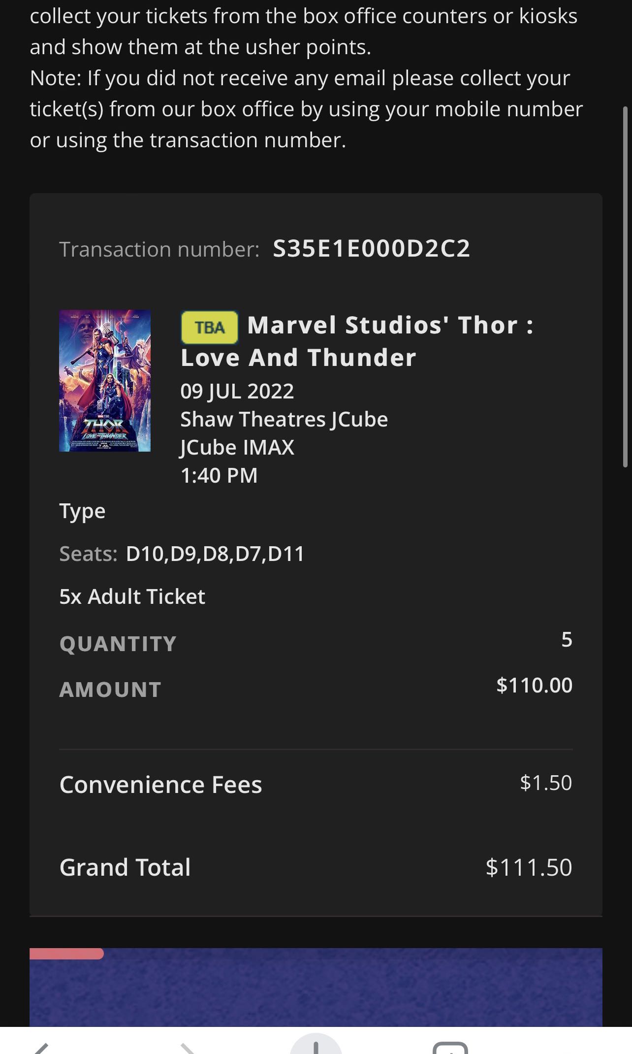 Thor: Love and Thunder tickets, Tickets & Vouchers, Event Tickets on ...