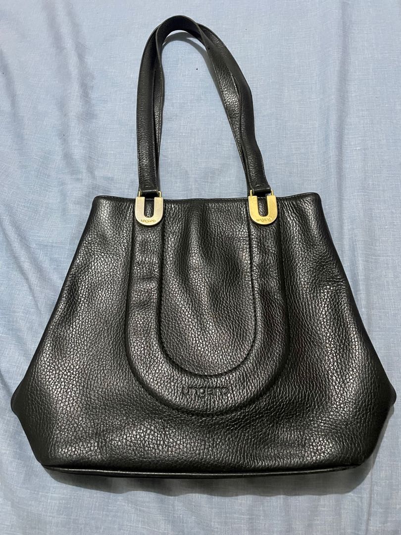 Ungaro Black leather shoulder bag, Women's Fashion, Bags & Wallets ...