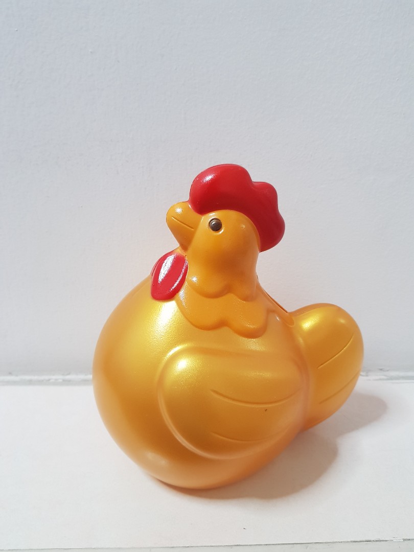 Vintage Golden Chicken Coin Bank, Hobbies & Toys, Memorabilia ...