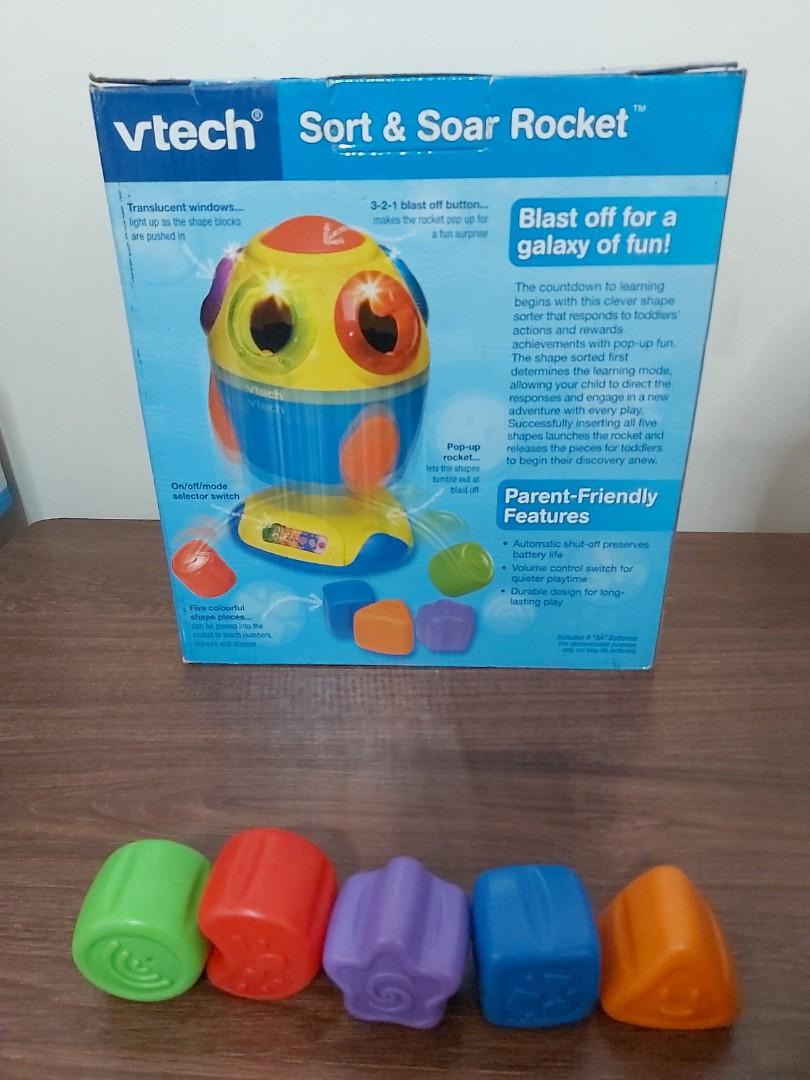 Vtech Sort and Soar Rocket with Lights, Music and Sound, Hobbies & Toys ...