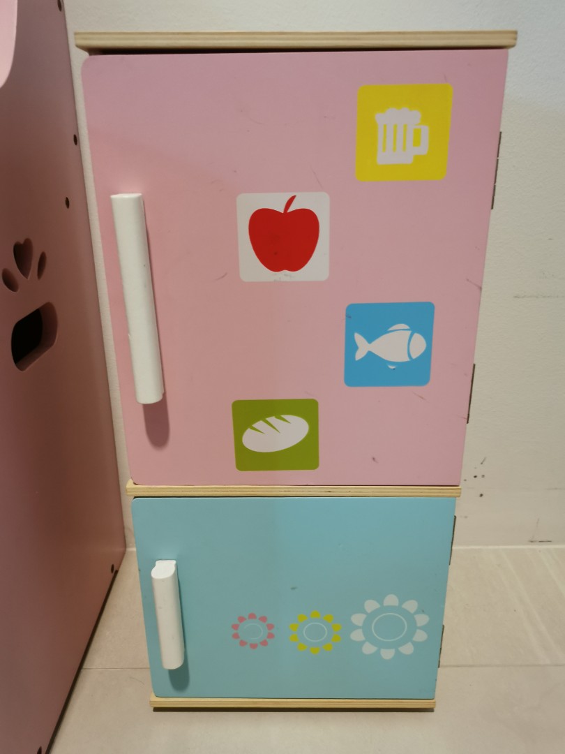 Wooden toy fridge, Hobbies & Toys, Toys & Games on Carousell