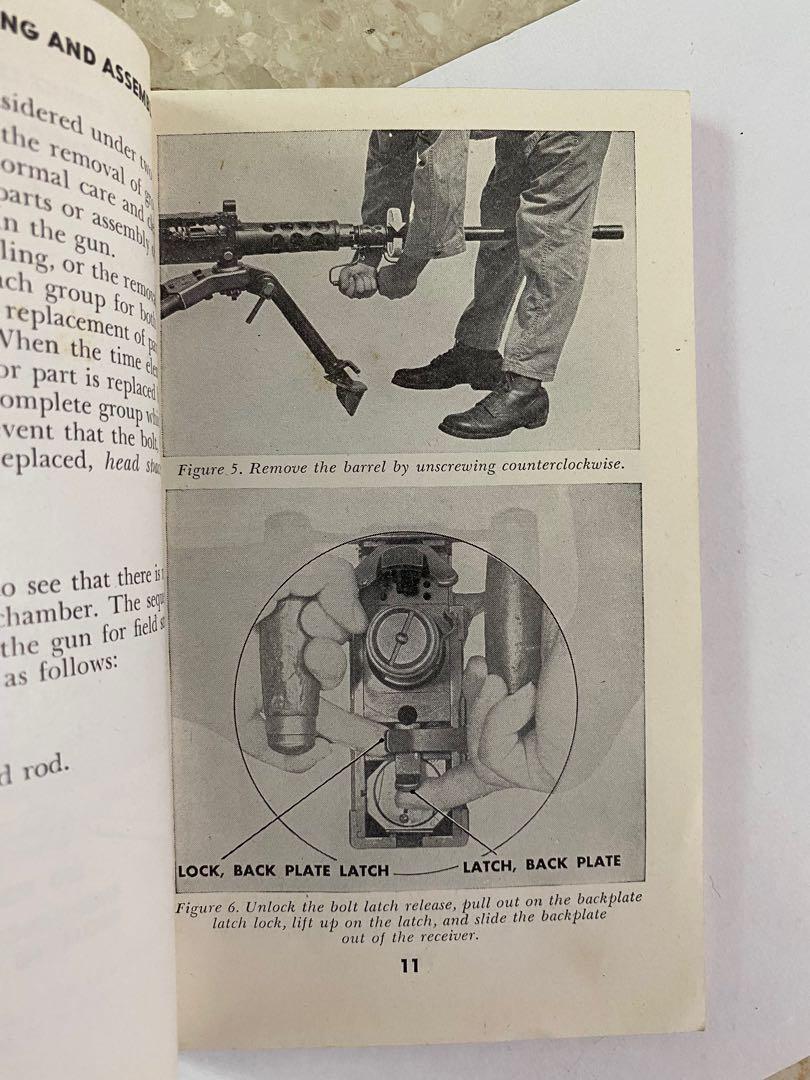 WW2 US Army M2 Browning HB Machine Gun Manual (.50 BMG), Hobbies & Toys ...