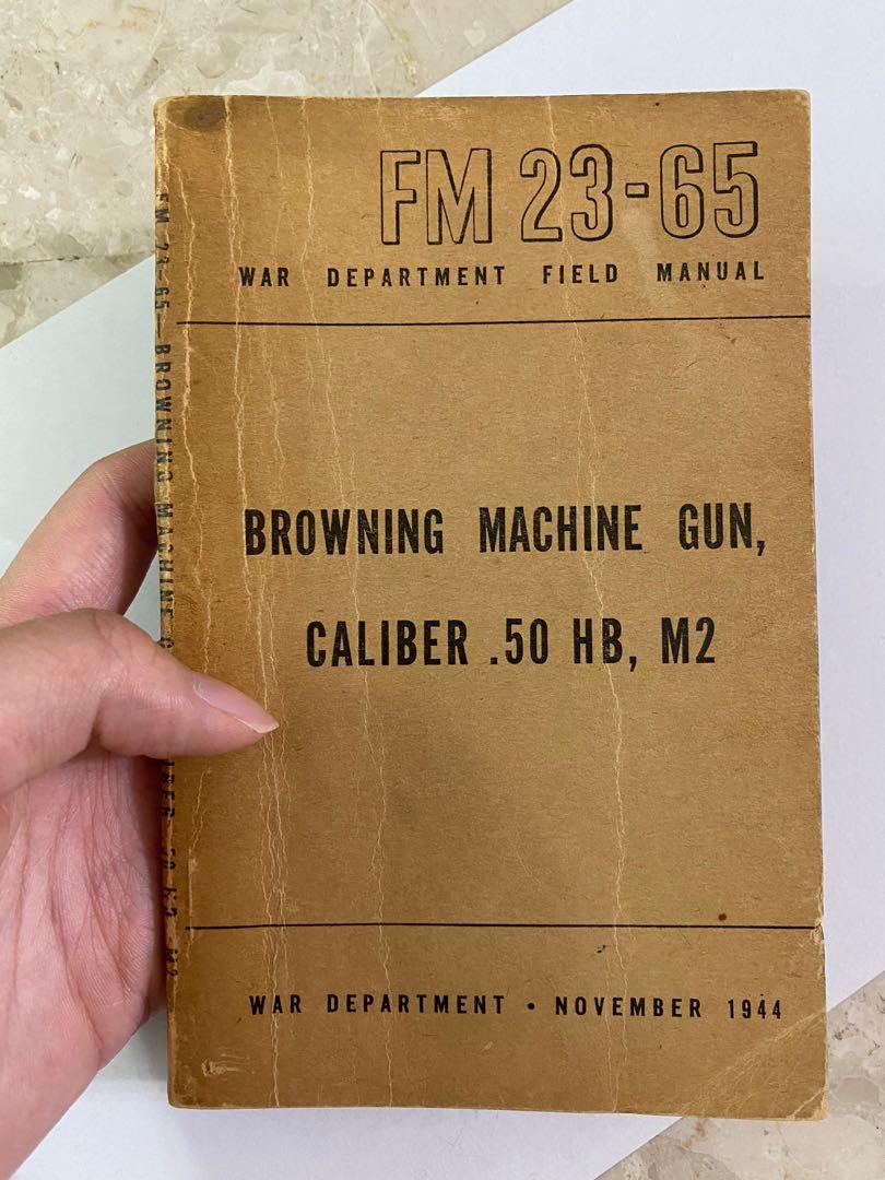WW2 US Army M2 Browning HB Machine Gun Manual (.50 BMG), Hobbies & Toys ...