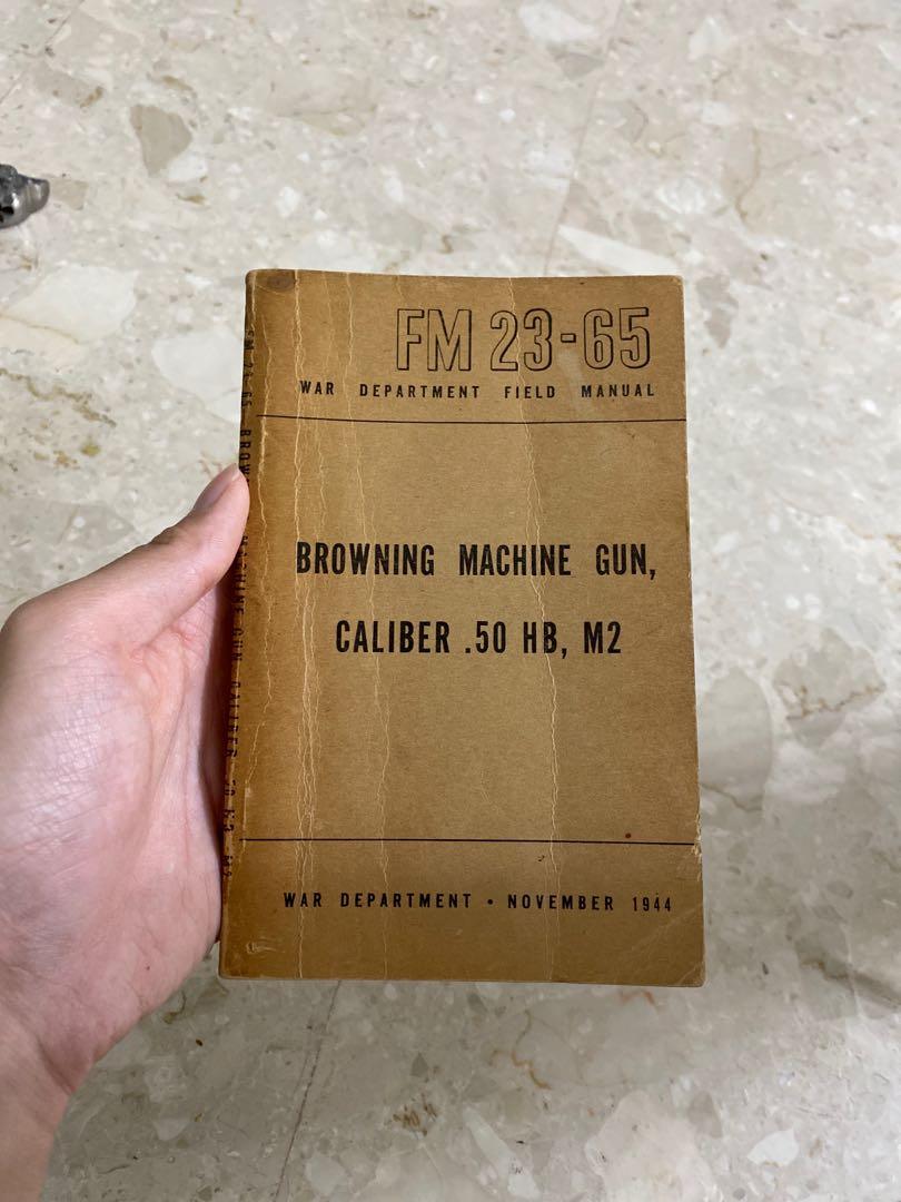 WW2 US Army M2 Browning HB Machine Gun Manual (.50 BMG), Hobbies & Toys ...
