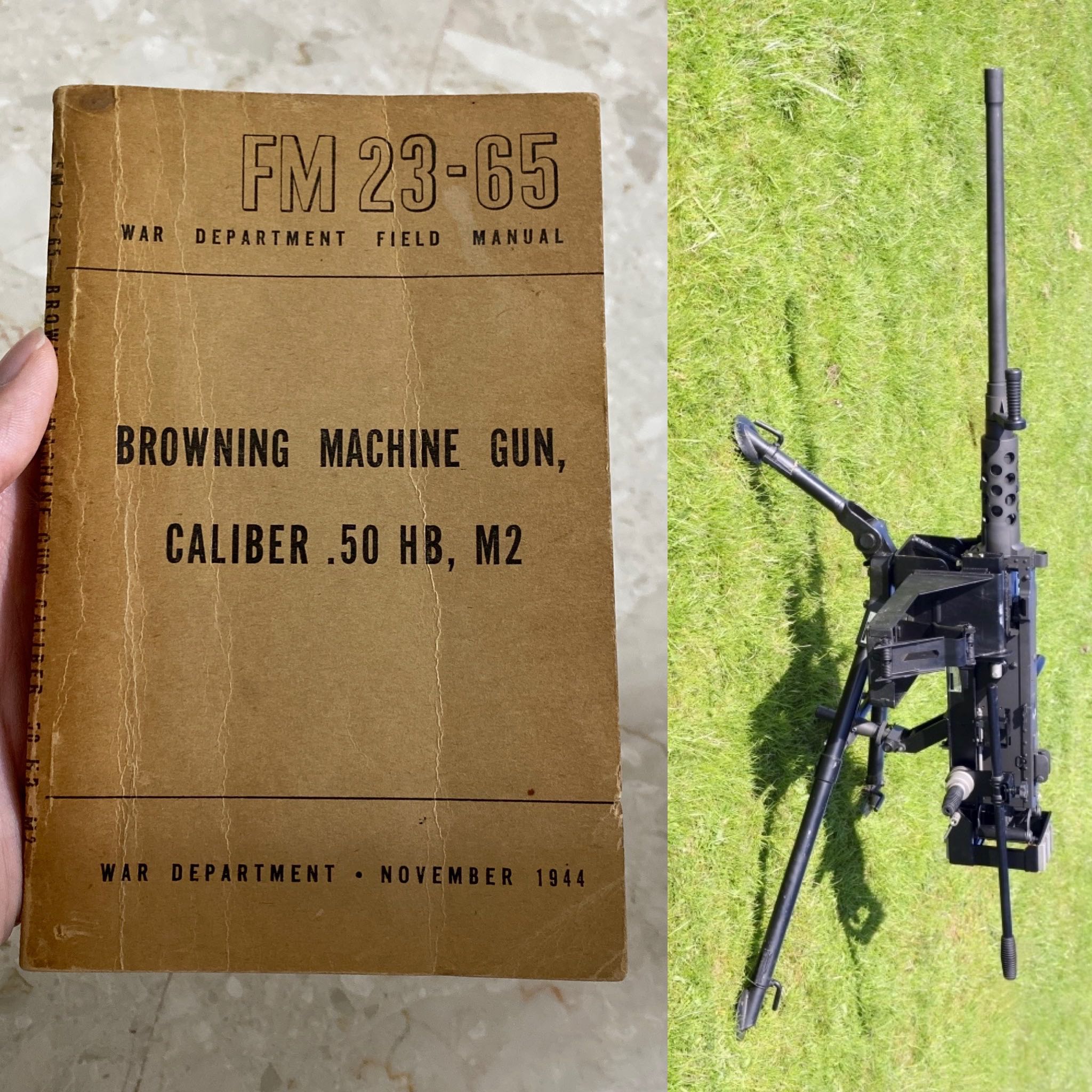 WW2 US Army M2 Browning HB Machine Gun Manual (.50 BMG), Hobbies & Toys ...