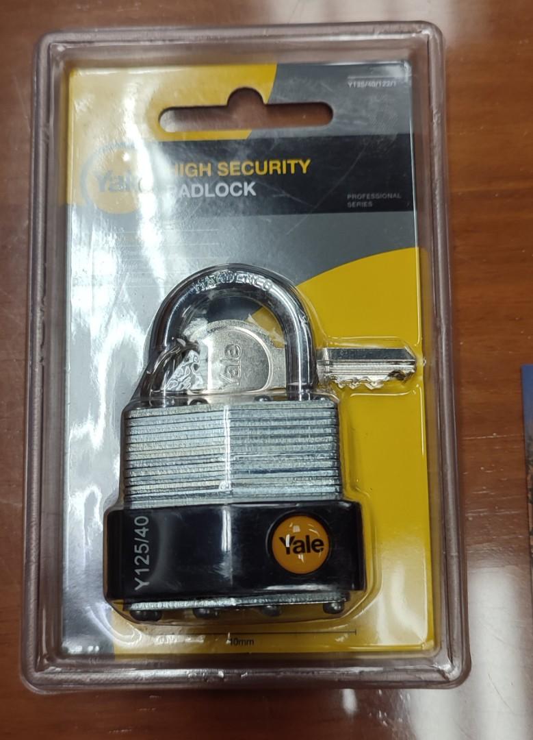 Yale Laminated Steel Padlock 40mm Y125/40/122/1, Furniture & Home ...