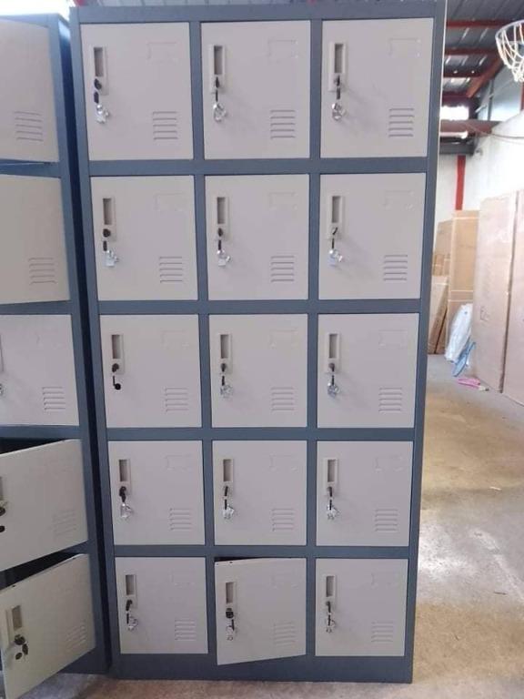 15 DOOR LOCKER CABINET 2 TONE, Furniture & Home Living, Office ...