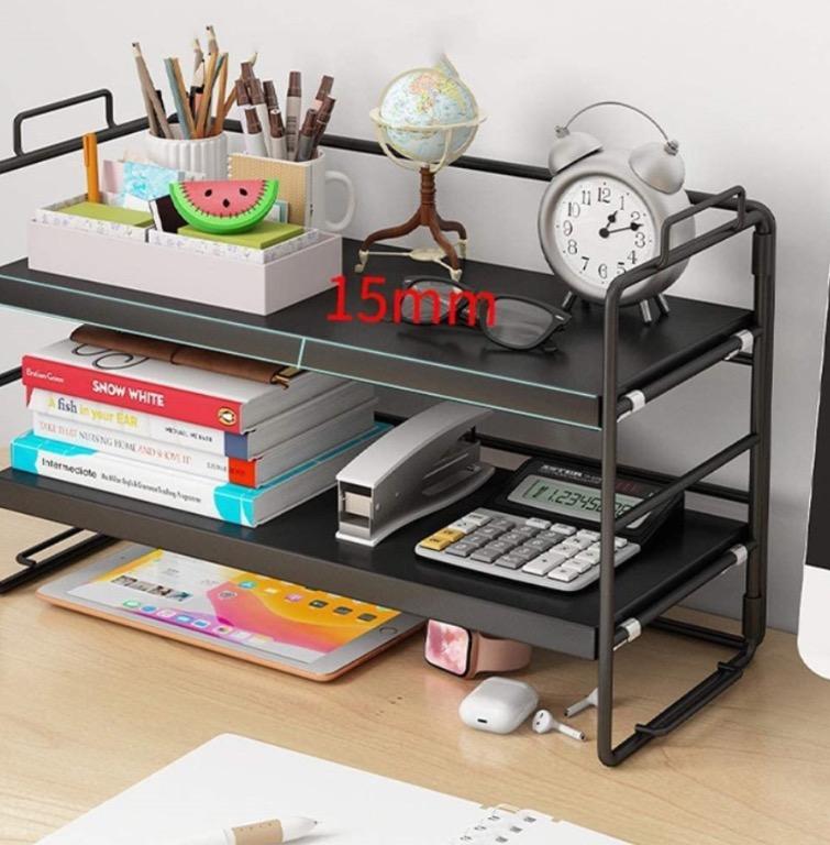 2 tier desktop shelf in black, Furniture & Home Living, Furniture ...