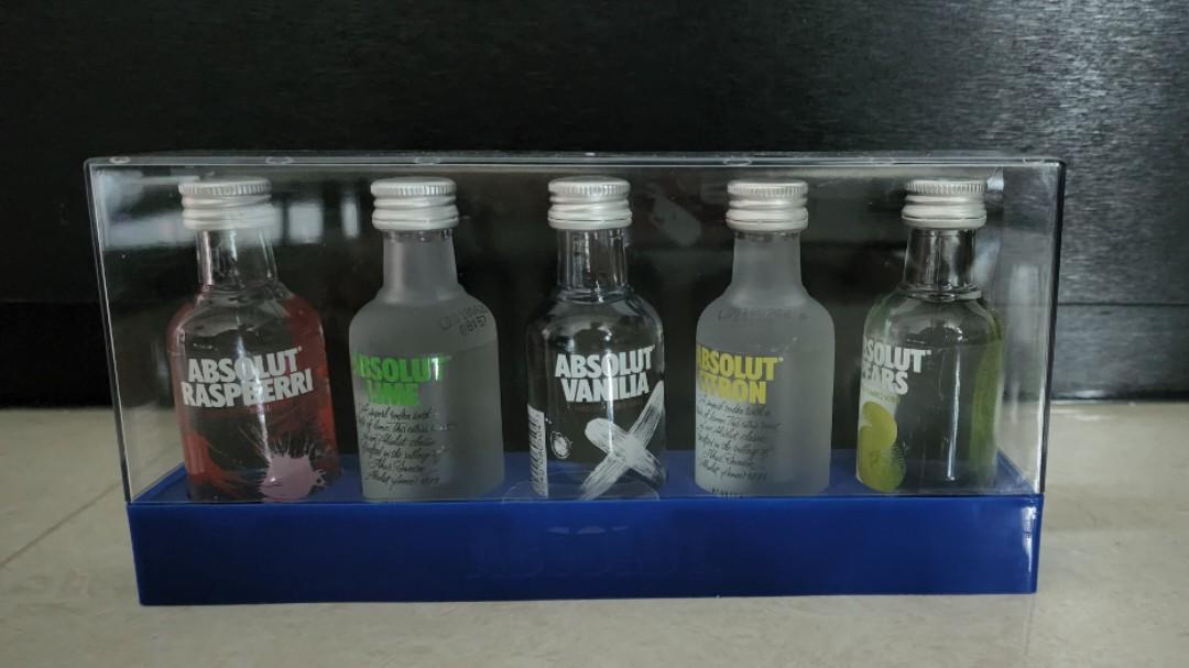 Absolut Vodka Miniature/ 5 x 50ml, Food & Drinks, Alcoholic Beverages ...