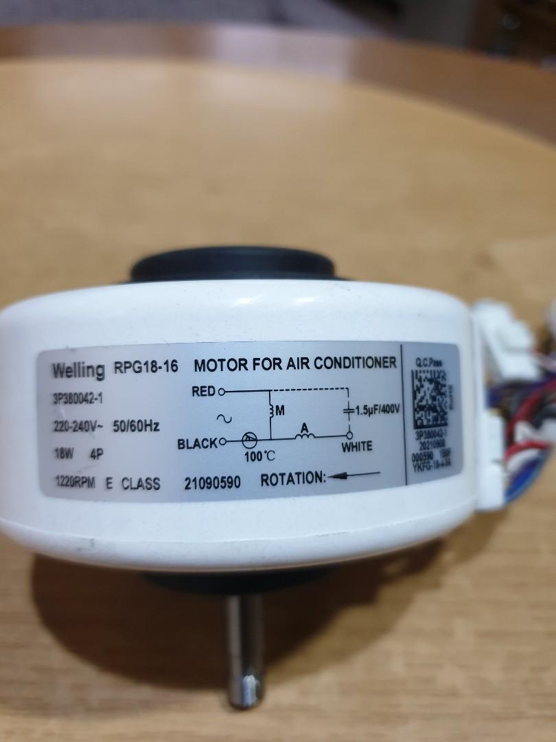 Air cond indoor fan motor, TV & Home Appliances, Air Conditioners ...