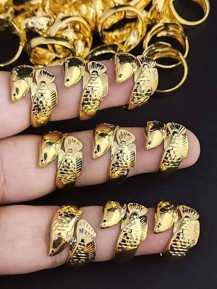 Arowana Rings 18k Saudi Gold, Women's Fashion, Jewelry & Organizers ...