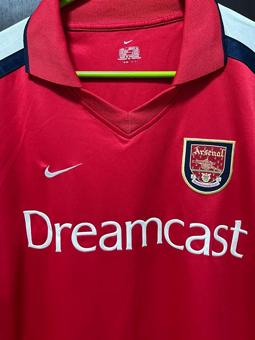 Authentic Arsenal 00/01, 01/02 home kit Dreamcast, Men's Fashion ...