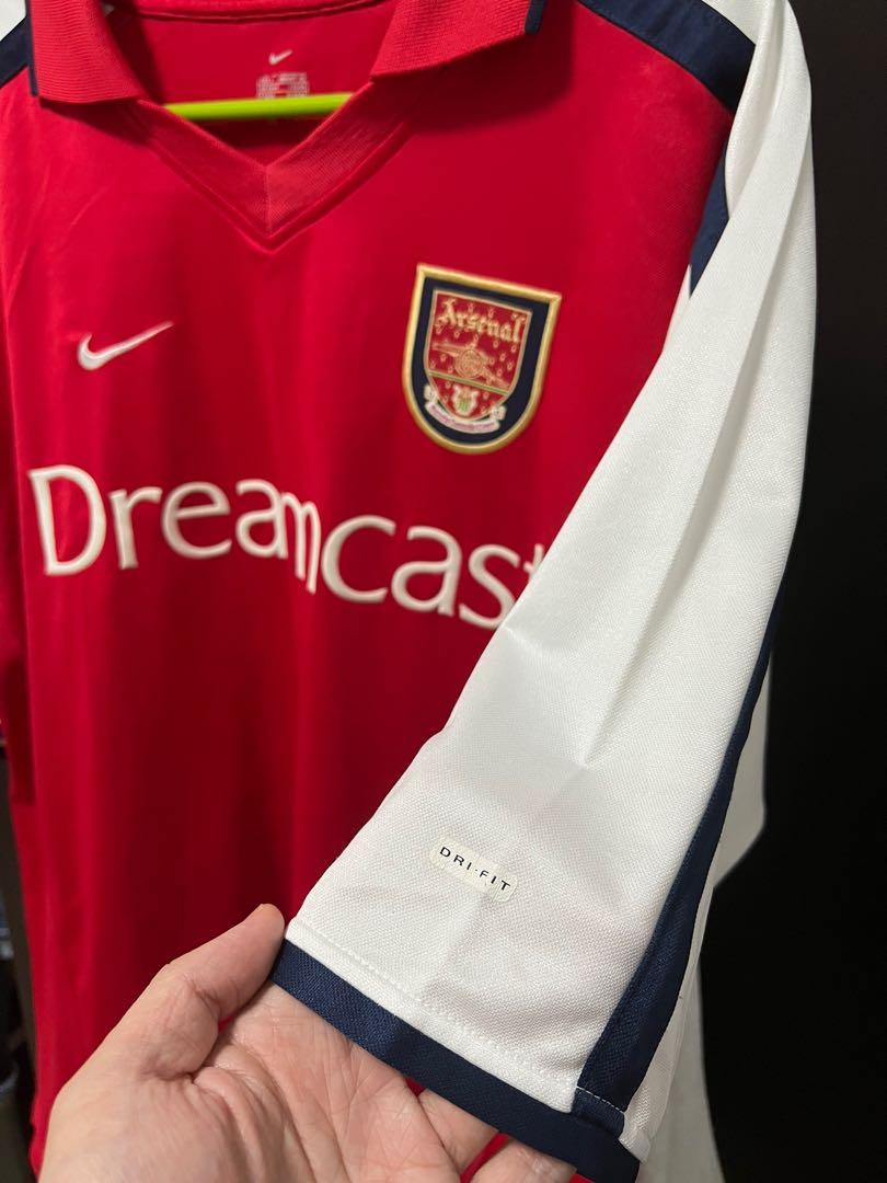 Authentic Arsenal 00/01, 01/02 home kit Dreamcast, Men's Fashion ...